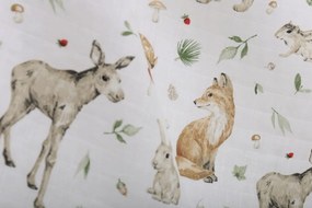 Dětské mušelínové pleny BABYMAM PREMIUM 60x75 cm - sada 3 ks - Lesní zvířátka
