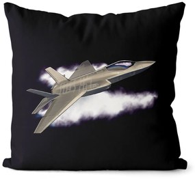 Polštář F-35 Lightning II (Velikost: 55 x 55 cm, Podšití beránkem: NE)