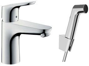 Hansgrohe Focus E2 - Umyvadlová baterie 100, s ruční sprchou Bidette, chrom 31927000