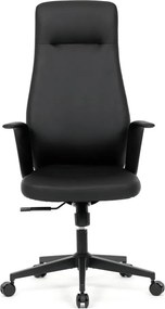 Kancelářské křeslo KA-T8325 BK, synchronní mechanismus, černá ekokůže (66 x 62) cm