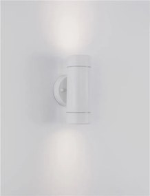 NV 9010621 Venkovní nástěnné svítidlo LIMBIO bílý akryl skleněný difuzor GU10 2x7W bez žárovky IP44 světlo nahoru a dolů - NOVA LUCE