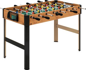 Stolní fotbálek, stolní fotbálek, 2 míčky, protiskluzové rukojeti, pro dospívající dospělé, výsledková tabule, MDF, kov, barevné provedení