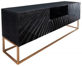 Černý mangový televizní stolek Scorpion 160 cm