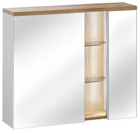 Koupelnová skříňka BAHAMA bílá 841, zrcadlo 80