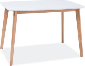 MAXIVA Jídelní stůl - MOSSO I, 120x75, bílá/dub