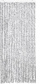 Závěs proti hmyzu světle a tmavě šedý 90 x 220 cm Chenille 325455