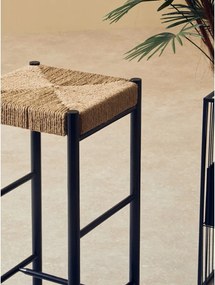 Černá/v přírodní barvě barová stolička z bukového dřeva (výška sedáku 72 cm) Bandar – Premier Housewares