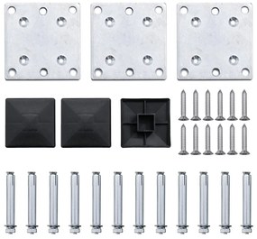 vidaXL Marketos Set plotových dílců WPC 353 x 146 cm šedý