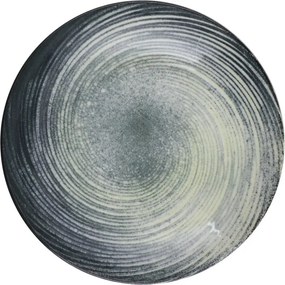 Porcelánová jídelní sada 24 ks Sat černá/zelená