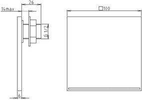 Sapho výtoková hubice 100 x 5 mm chrom SH1001