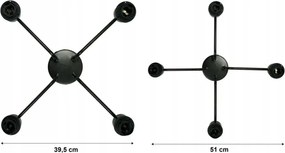 Závěsná stropní lampa DRON 4xe27 - kovová lemová