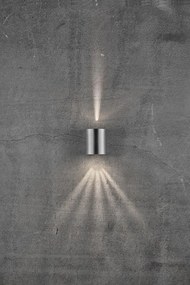 NOR 49701034 Venkovní nástěnné svítidlo Canto 2 2x6W LED nerez ocel čirá - NORDLUX