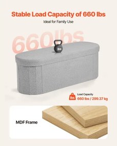 Oválný úložný taburet, Nosnost 299,371 kg VEVOR – 1100 × 380 × 380 mm