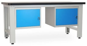 Dílenský stůl Solid MDF-11, 180 cm, 2 závěsné boxy, černá