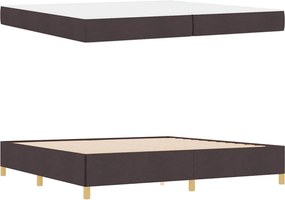 Rám postele Tmavě hnědá 200 x 200 cm textil 3398965