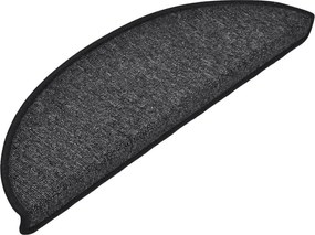 Schodové rohože 15 ks 56x17x3 cm antracitové půlkulaté 133876
