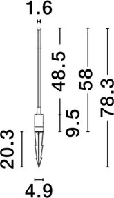 Sloupkové LED svítidlo NOVA LUCE DESSAY 6W 3000K IP65 9923402