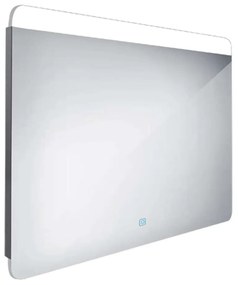 Nimco - Zrcadlo s LED osvětlením, 90x70 cm, dotykový senzor, hliník ZP 23019V