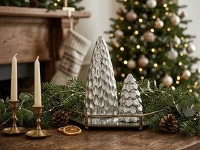 Vánoční dekorace stromeček SILVER SPARK 7,5 cm, stříbrný