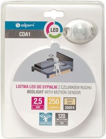 LED pásek DPM CDA1 pod postel 120cm, 3000K, 2,5W, čidlo