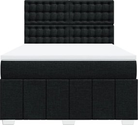 Box spring postel s matrací černá 140x200 cm textil 3294007