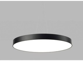 Stmívatelný LED lustr RINGO s aura efektem - černá, 70+6 W, 6300 lm, 800 mm, DALI