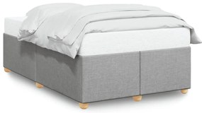 Rám postele bez matrací světle šedá 120x190 cm textil 3284715