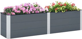 Vyvýšený záhon Outsunny, květinový box, pěstební box, zeleninový záhon s otevřeným dnem, bylinkový záhon pro zahradu, balkon, šedý, 200 x 50 x 56 cm |