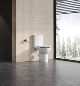 Sapho Sapho, SANIVEX kombi WC, zbylé sezení, Rimless, spodní/zadní odpad, bílá, PC108WR
