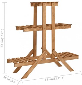 Stojan na květiny jedlové dřevo Dekorhome 83 cm