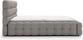 Manželská postel 180x200 MAFALDA 1 s úložným prostorem - světle šedá