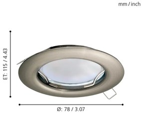 Eglo 94237 - SADA 3x LED Podhledové svítidlo PENETO 3xGU10-LED/3W/230V