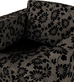 Potah na křesko IKEA Karlanda, krátký barva hnědá látka pletený vzor, vzorované