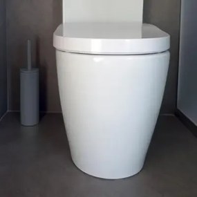 Spirella AKIRA WC štětka matná šedá / ocel