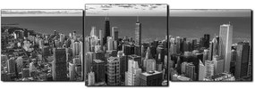 Obraz na plátně - Mrakodrapy v Chicagu- panoráma 5268QD (120x40 cm)