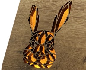 Li-Go "Hlava zajíce" lampa 19x19cm provedení povrchu: dub světlý