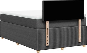 Box spring postel s matrací tmavě šedá 120x190 cm textil 3287389