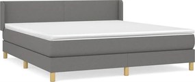 Box spring postel s matrací tmavě šedá 160x200 cm textil 3130122