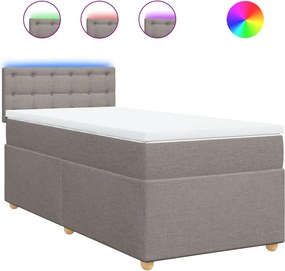 Box spring postel s matrací taupe 90x190 cm textil 3288853