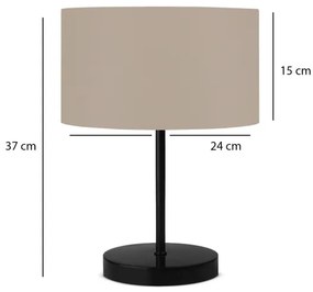 Stolní lampa AYD 1xE27/40W/230V béžová/černá