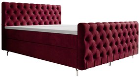 Manželská postel 160 cm Clinton Comfort (bordó) (s roštem, s úl. prostorem). 1082234