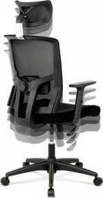 Kancelářská židle černá s podhlavníkem mesh KA-B1013 BK