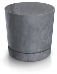 PROSPERPLAST Květináč - TUBO P Beton Effect Průměr: 39 cm, Barva: šedá