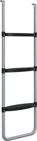 SPORTNOW Ocelový Trampolínový Žebřík 3 nebo 2 Kroky s Širokými Stupni a 2 Háky, Nosnost 120 kg, 110x32 cm, Stříbrný
