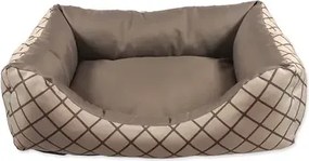 Dog Fantasy Sofa béžová s hnědým vzorem / Pelech s bočnicemi / 65x50x1