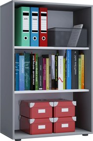 VCM Kancelářský regál »Lona«, vhodný pro vaše pracovní místo. (bez dvířek, šedá, XL)