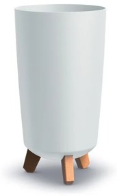 PROSPERPLAST Květináč - GRACIA TUBUS SLIM Průměr: 23,9 cm, Barva: světle šedá