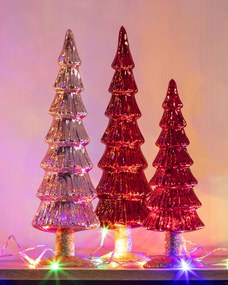 Dekorace Red Christmas Tree 36cm