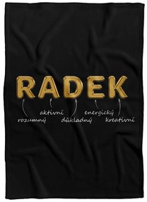 Deka Mužská jména – GOLD (Jméno: Radek, Podšití beránkem: NE)