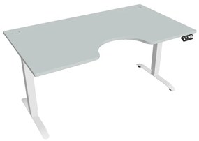 Hobis Motion Elektr. nastavitelný stůl 160x90 s pamětí - HOBIS ERGO MOTION MSE 2M 1600 Dekor stolové desky: šedá, Barva kovové podnože: bílá